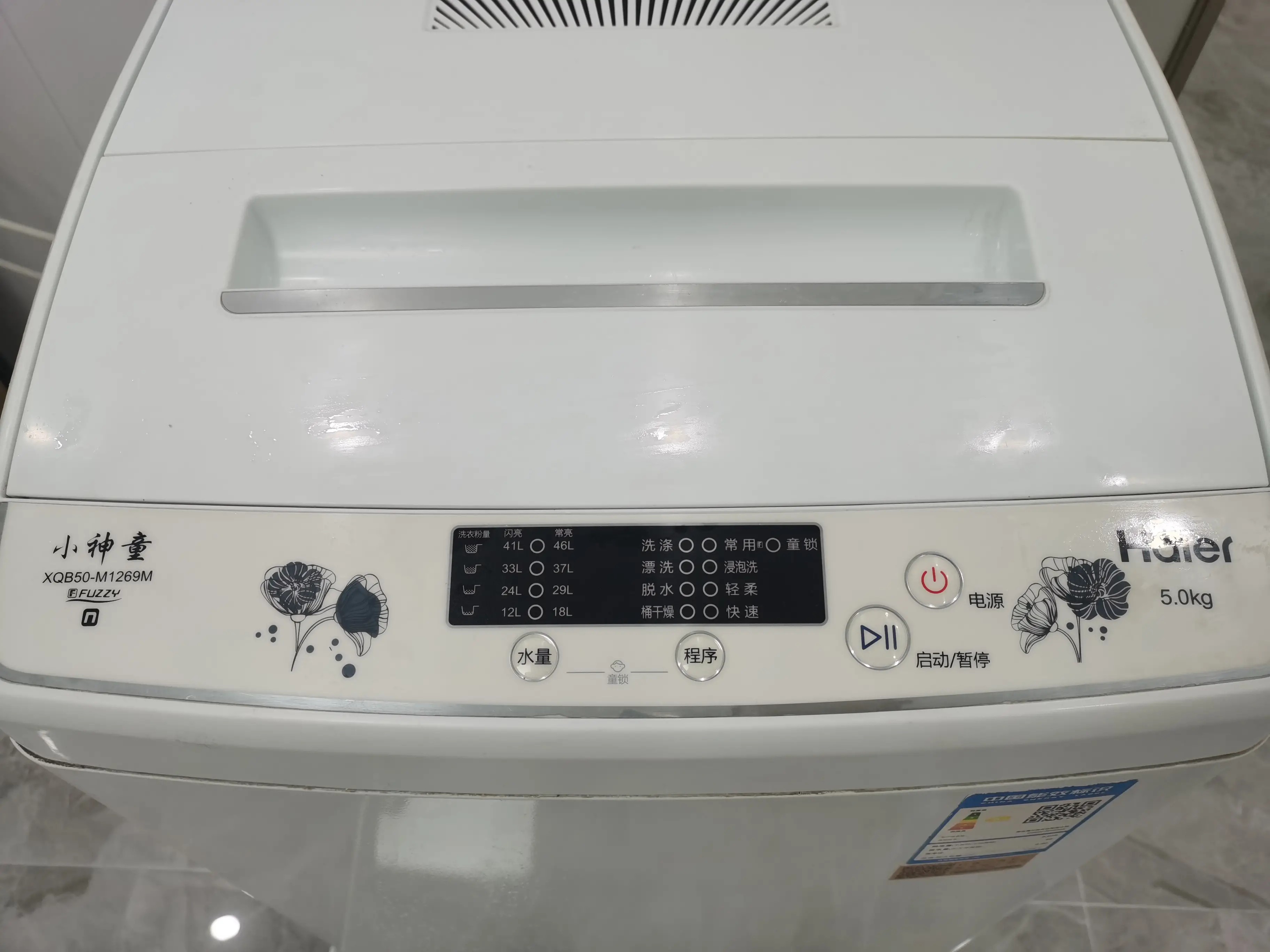 9成新海尔小神童XQB50-M1269M全自动洗衣机低价380元出售 - 家在深圳